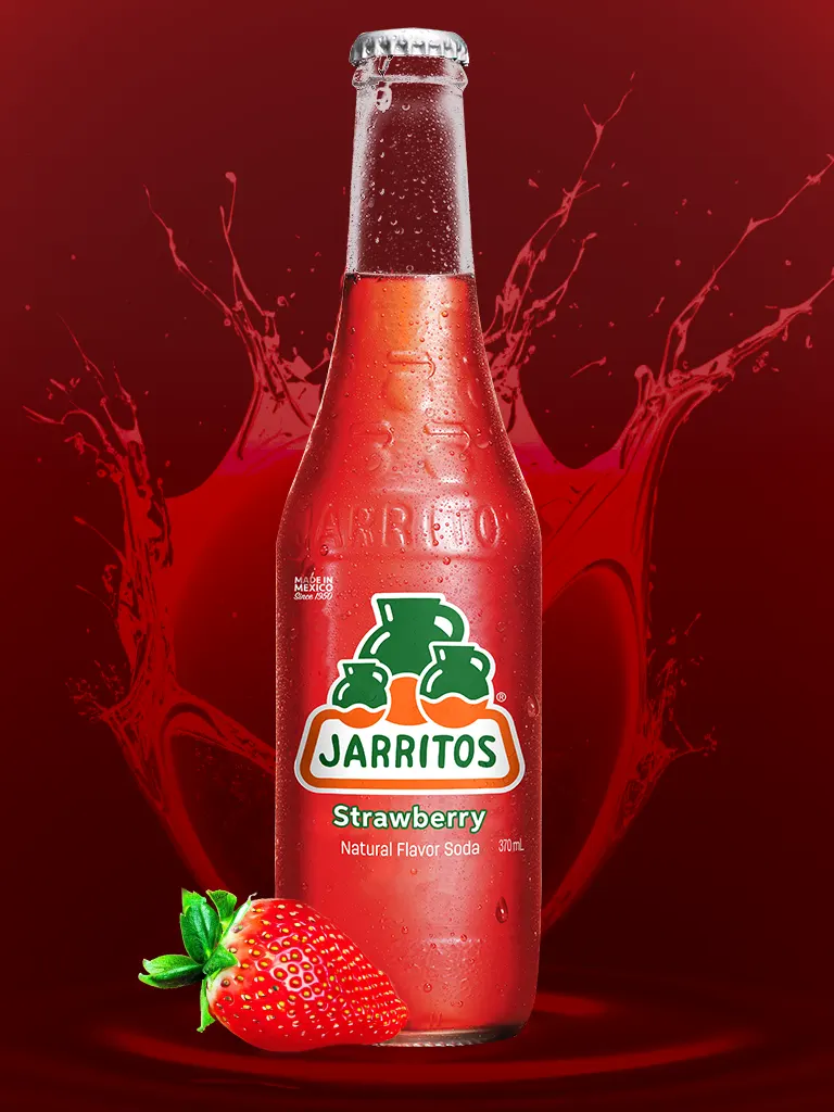 Jarritos - Strawberry 370ml | Glasflasche